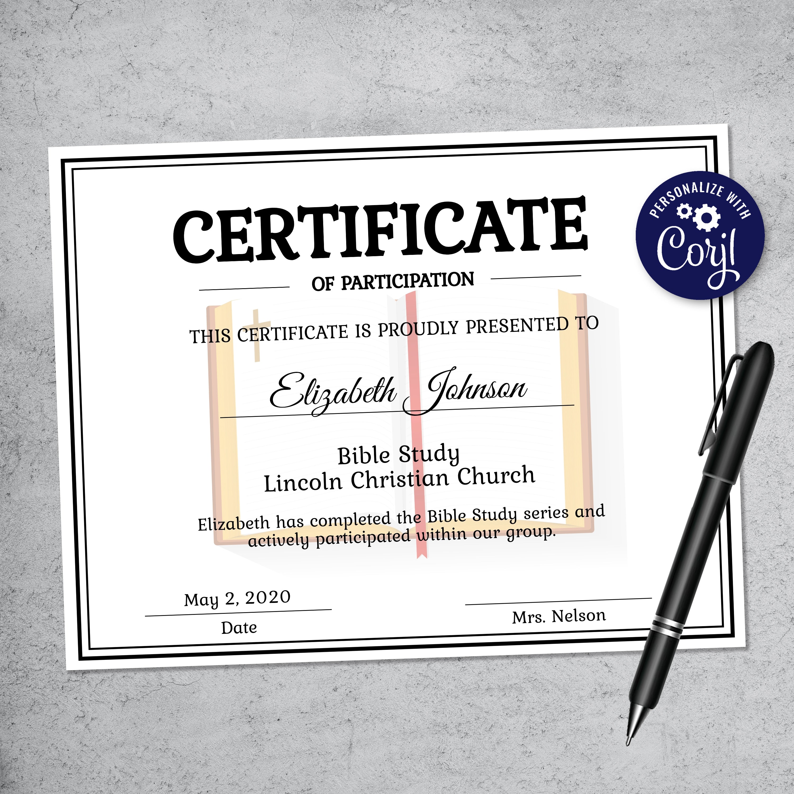 Christian Blank Certificate Template Christening Certificate Printable