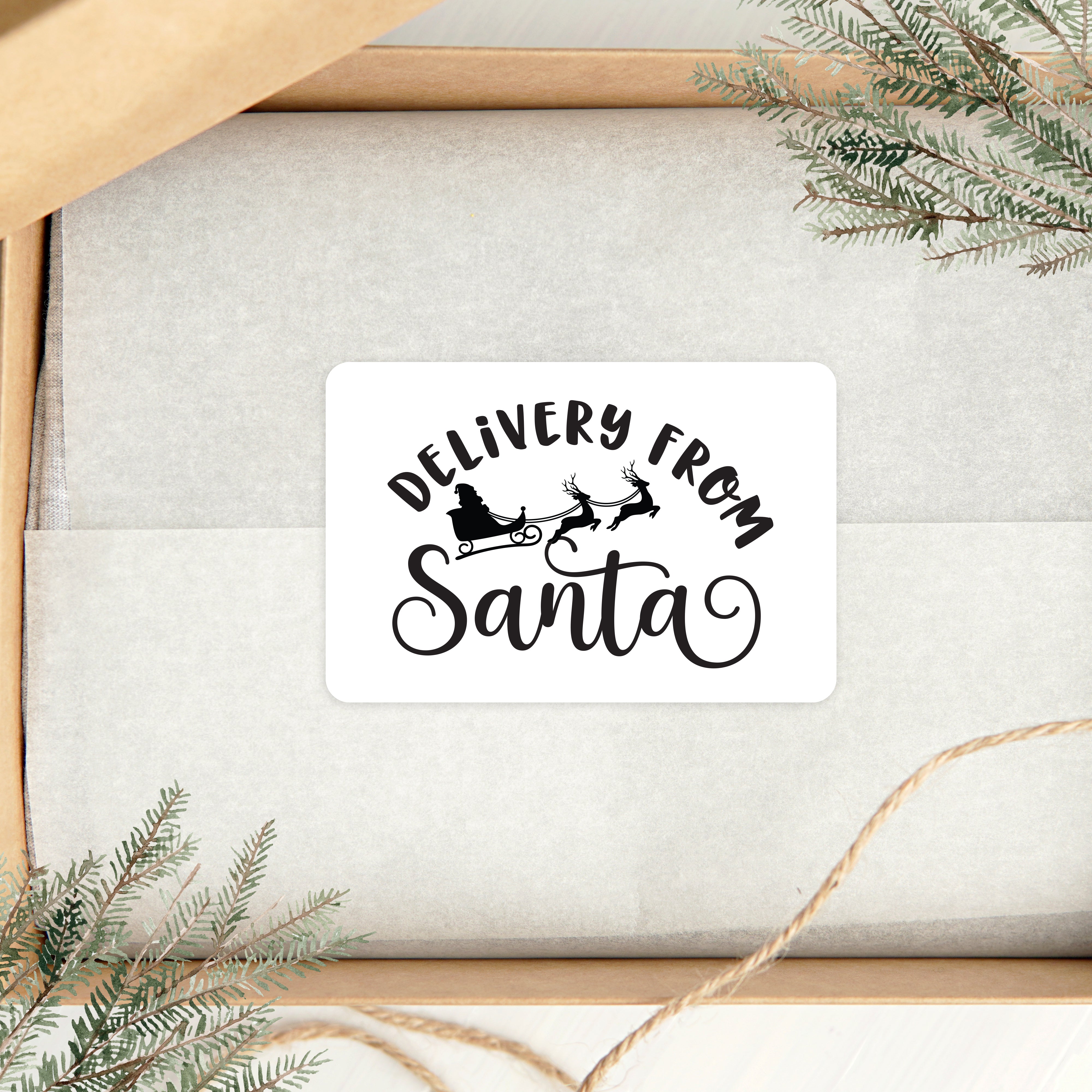 Delivery to Santa Stickers - Official North Pole Gift Tag Stickers ...