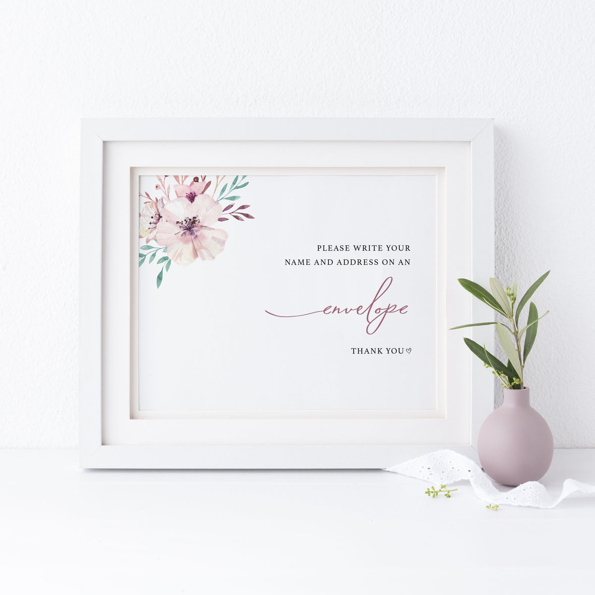 Printable Write your Address on an Envelope Sign - Bridal Shower Print ...